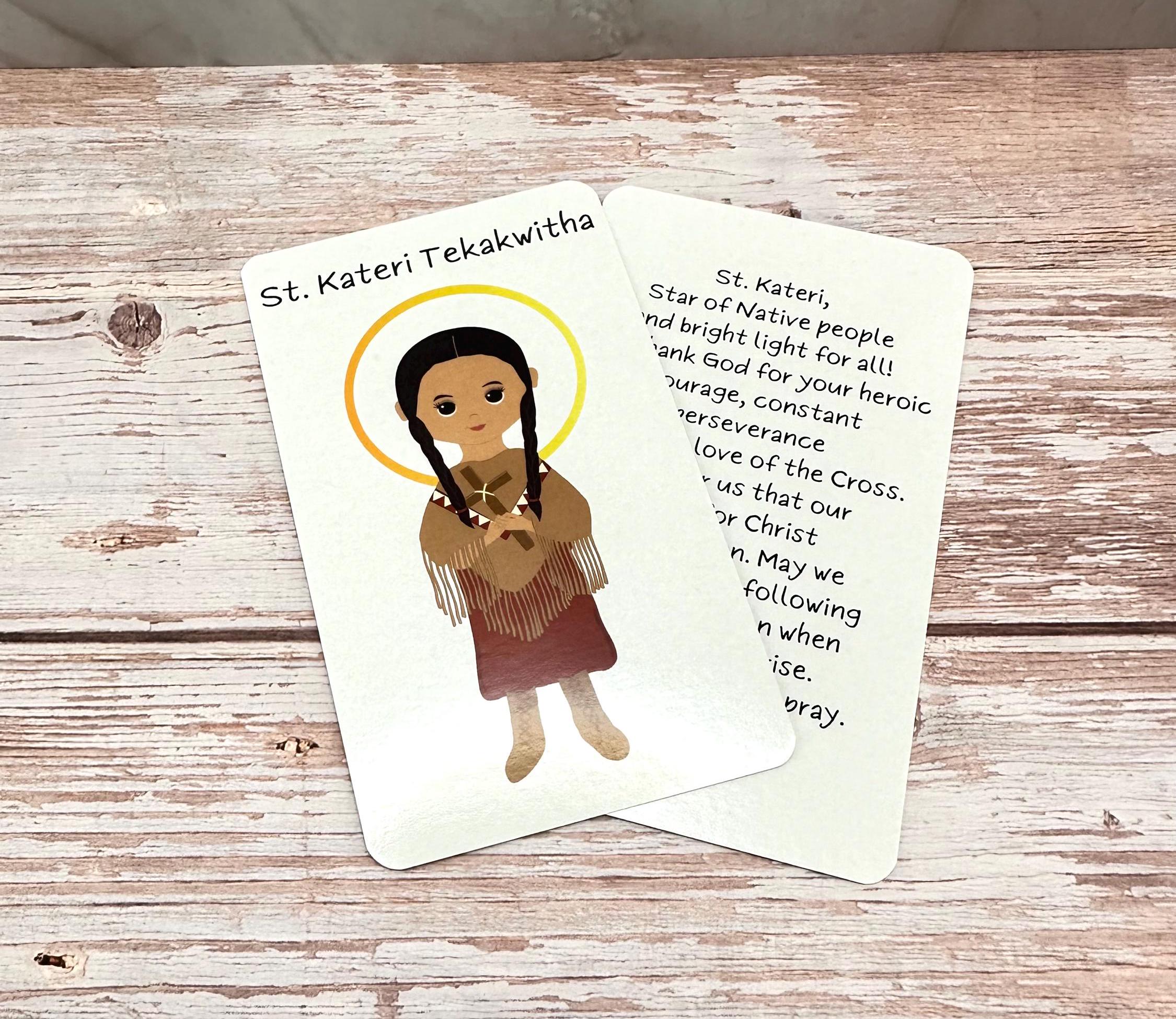 St. Kateri Tekakwitha Prayer Card - Etsy