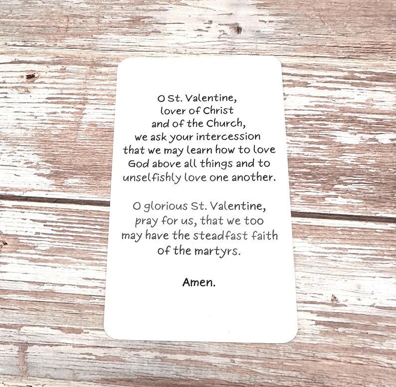 St. Valentine Prayer Card - Etsy