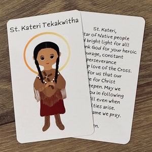 St. Kateri Tekakwitha Prayer Card - Etsy