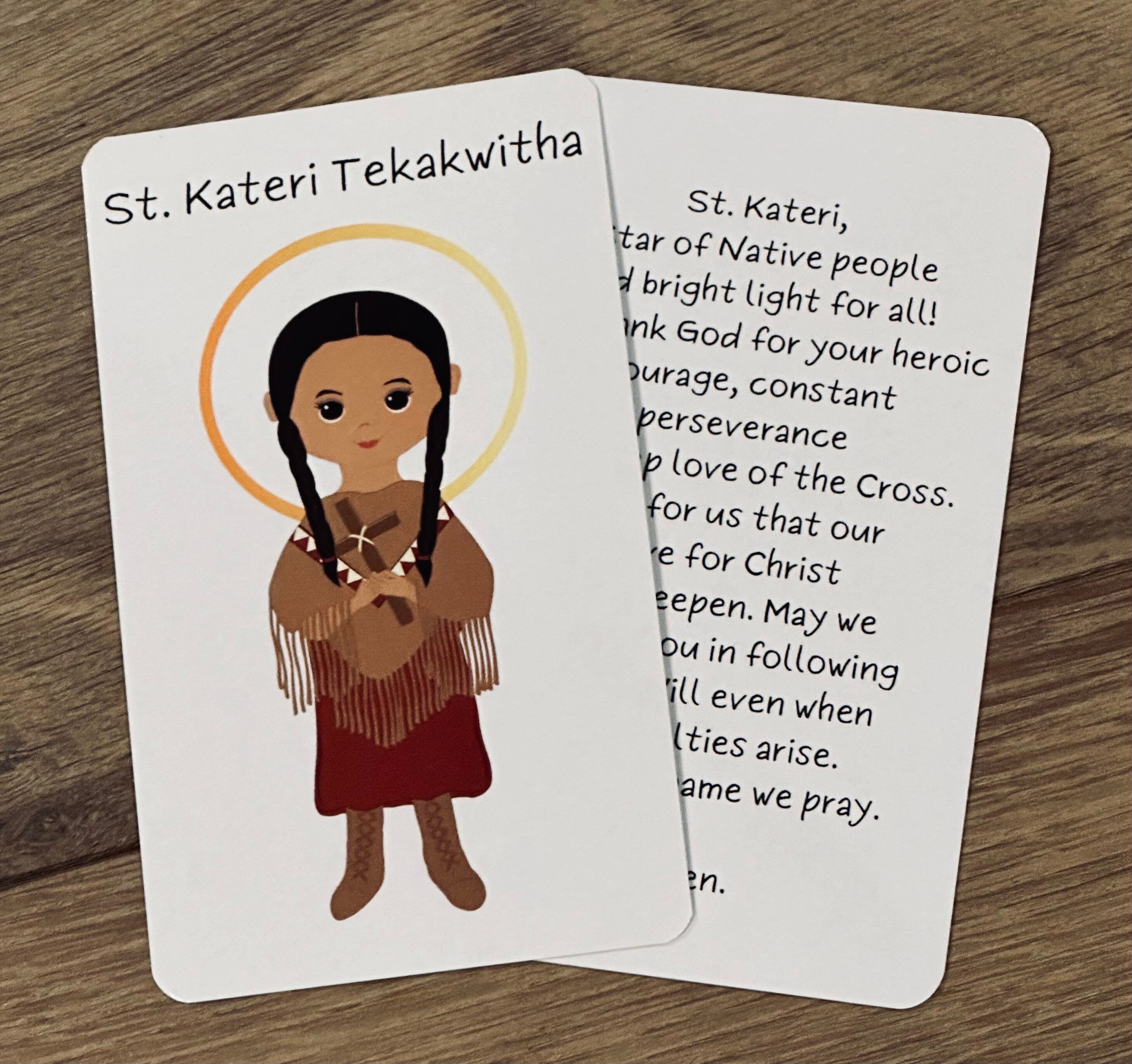 St. Kateri Tekakwitha Prayer Card - Etsy