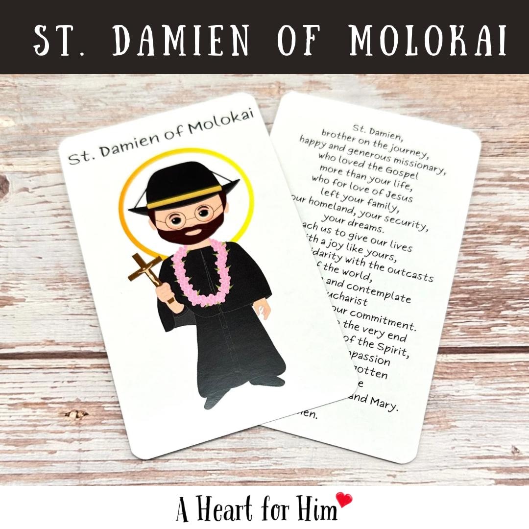 St. Damien of Molokai Prayer Card - Etsy