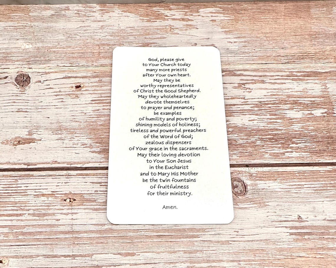 St. John Vianney Prayer Card - Etsy