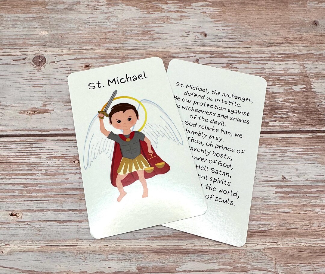 St. Michael Prayer Card - Etsy