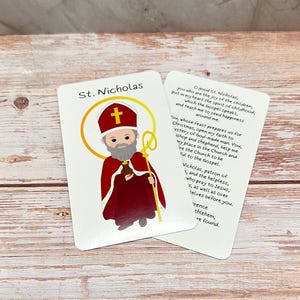 St. Nicholas Prayer Card - Etsy