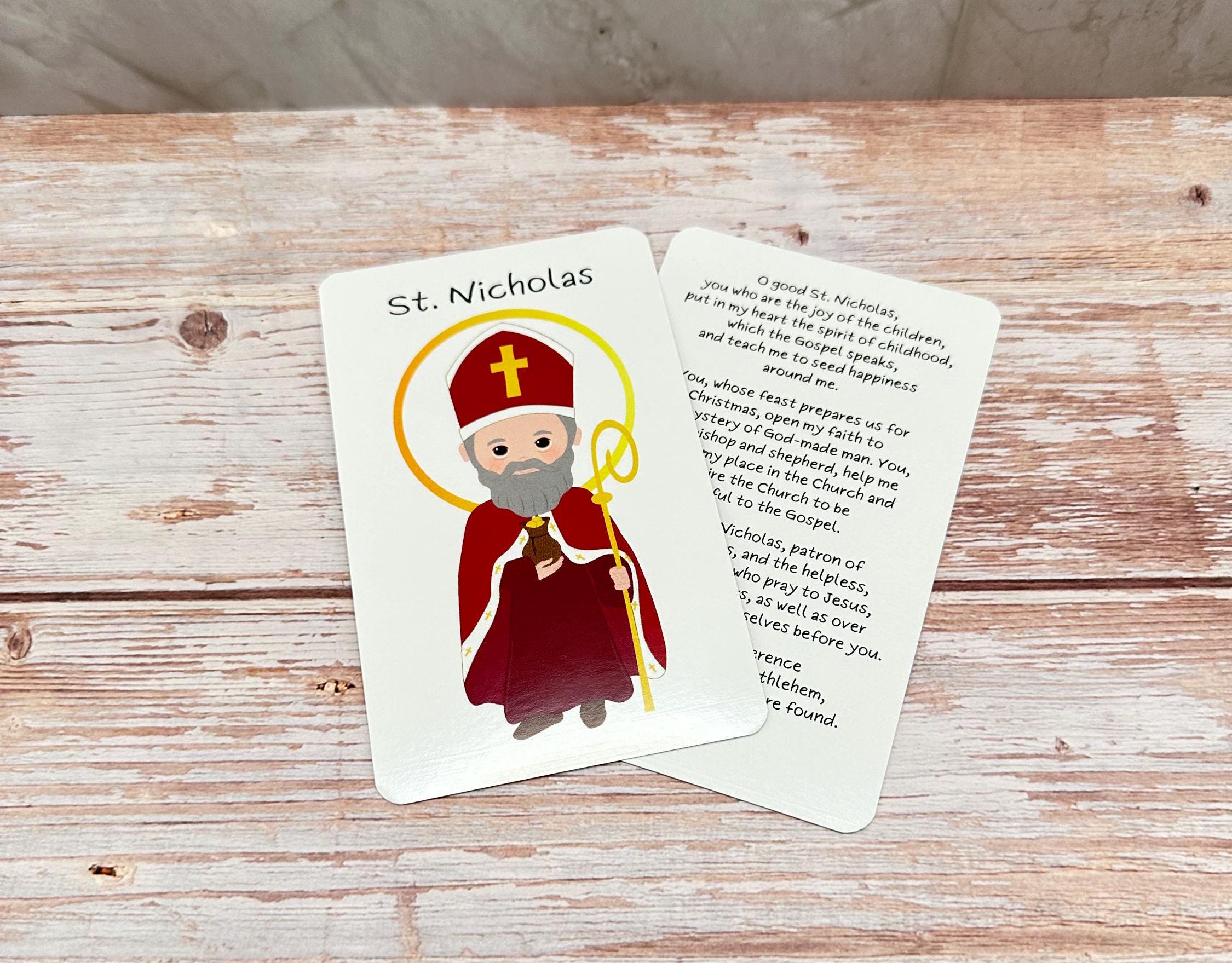 St. Nicholas Prayer Card - Etsy
