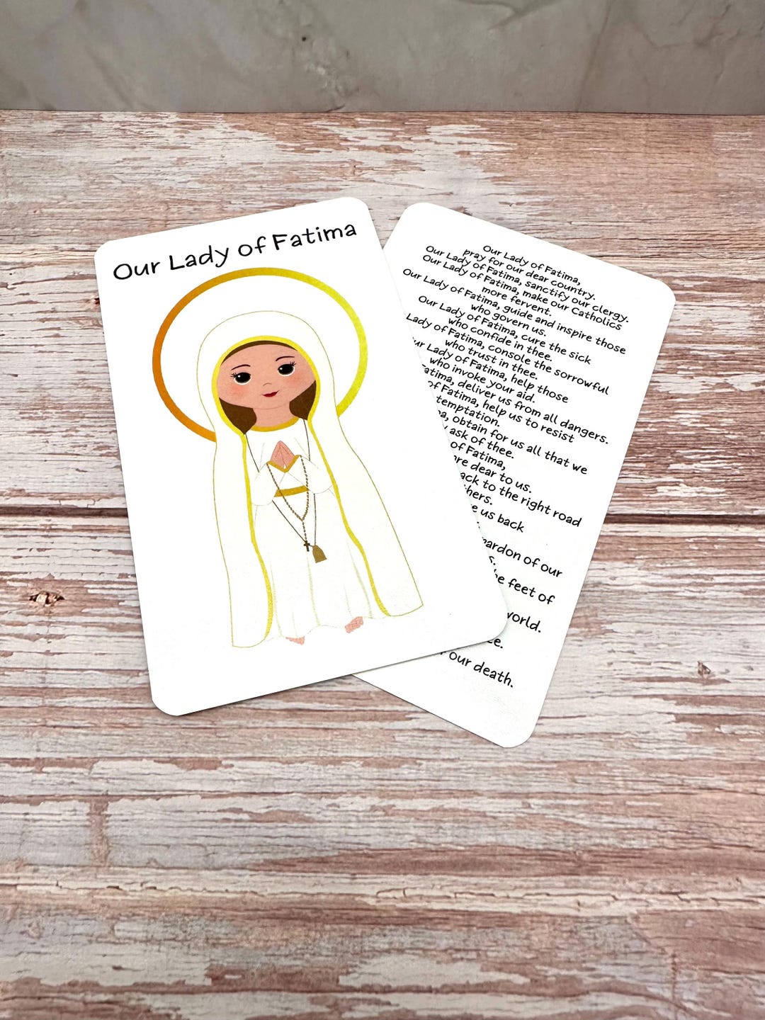 Our Lady of Fatima Prayer Card - Etsy