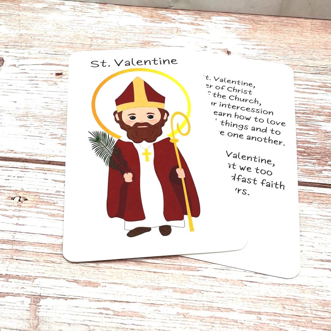 St. Valentine Prayer Card - Etsy