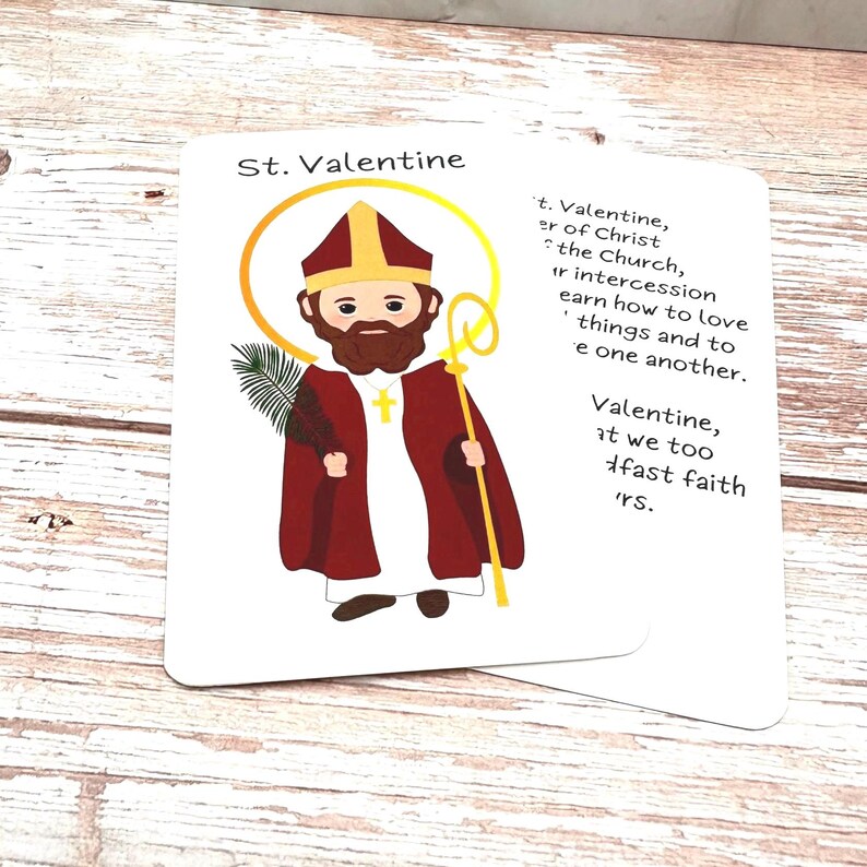 St. Valentine Prayer Card - Etsy