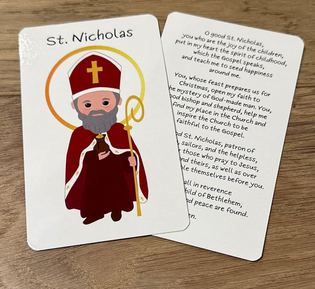 St. Nicholas Prayer Card - Etsy