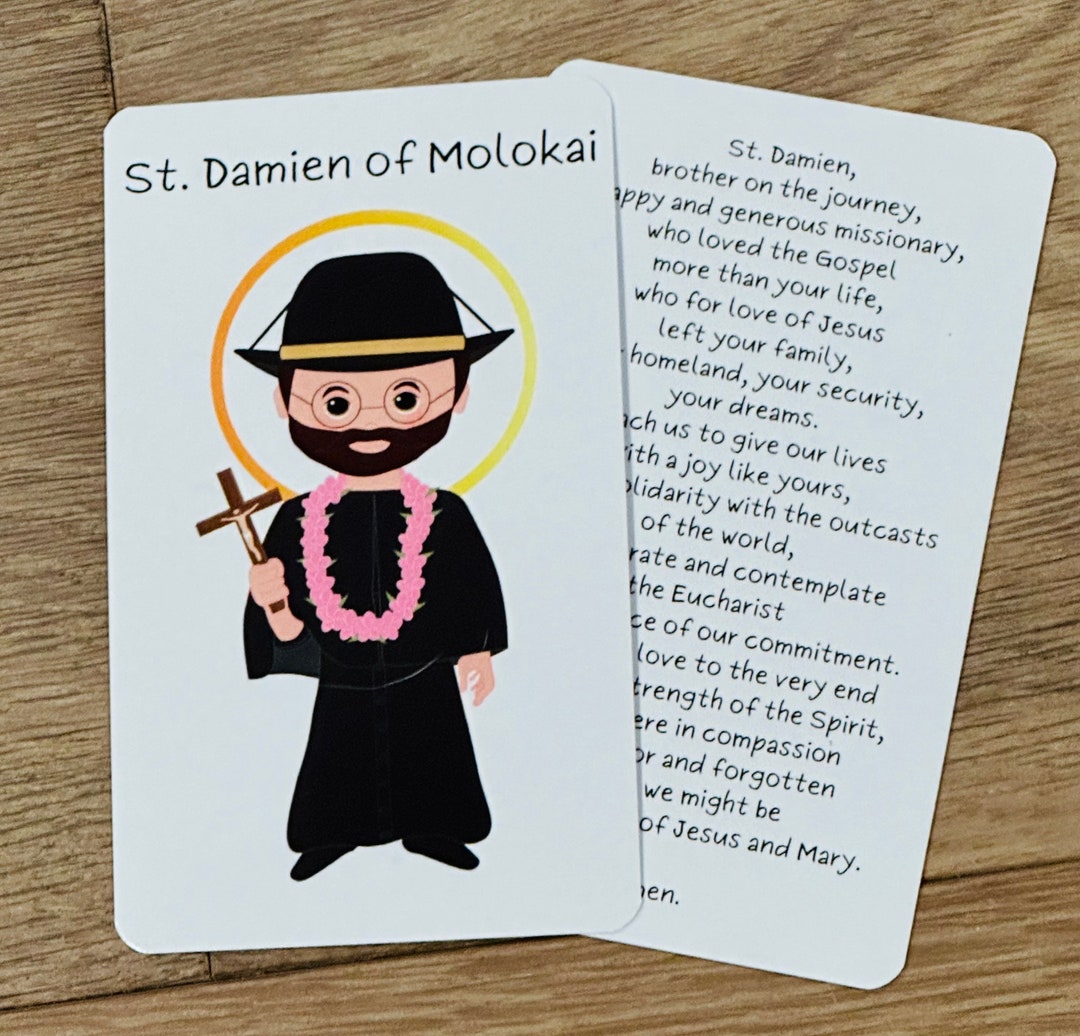 St. Damien of Molokai Prayer Card - Etsy