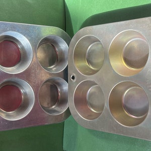 Comet Aluminum Baking Pans for 6 Muffins or Cupcakes (2 Tins) 1970s USA ...