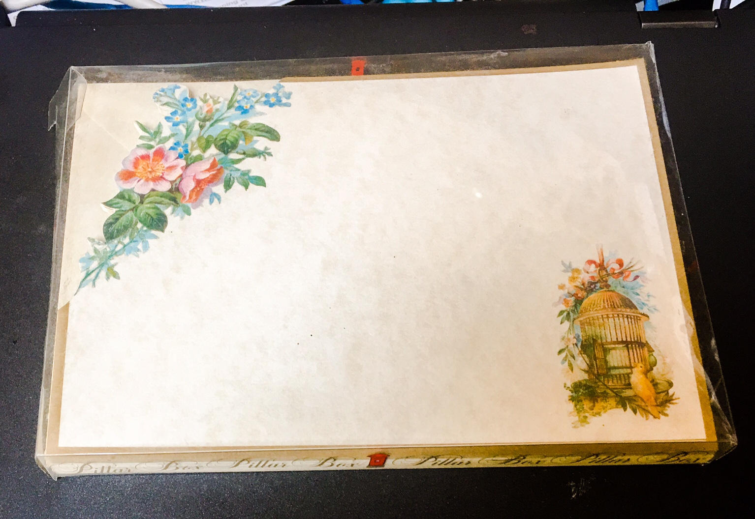 Pillar Box Note Cards and Envelopes 8 of each per box floral birdcage ...