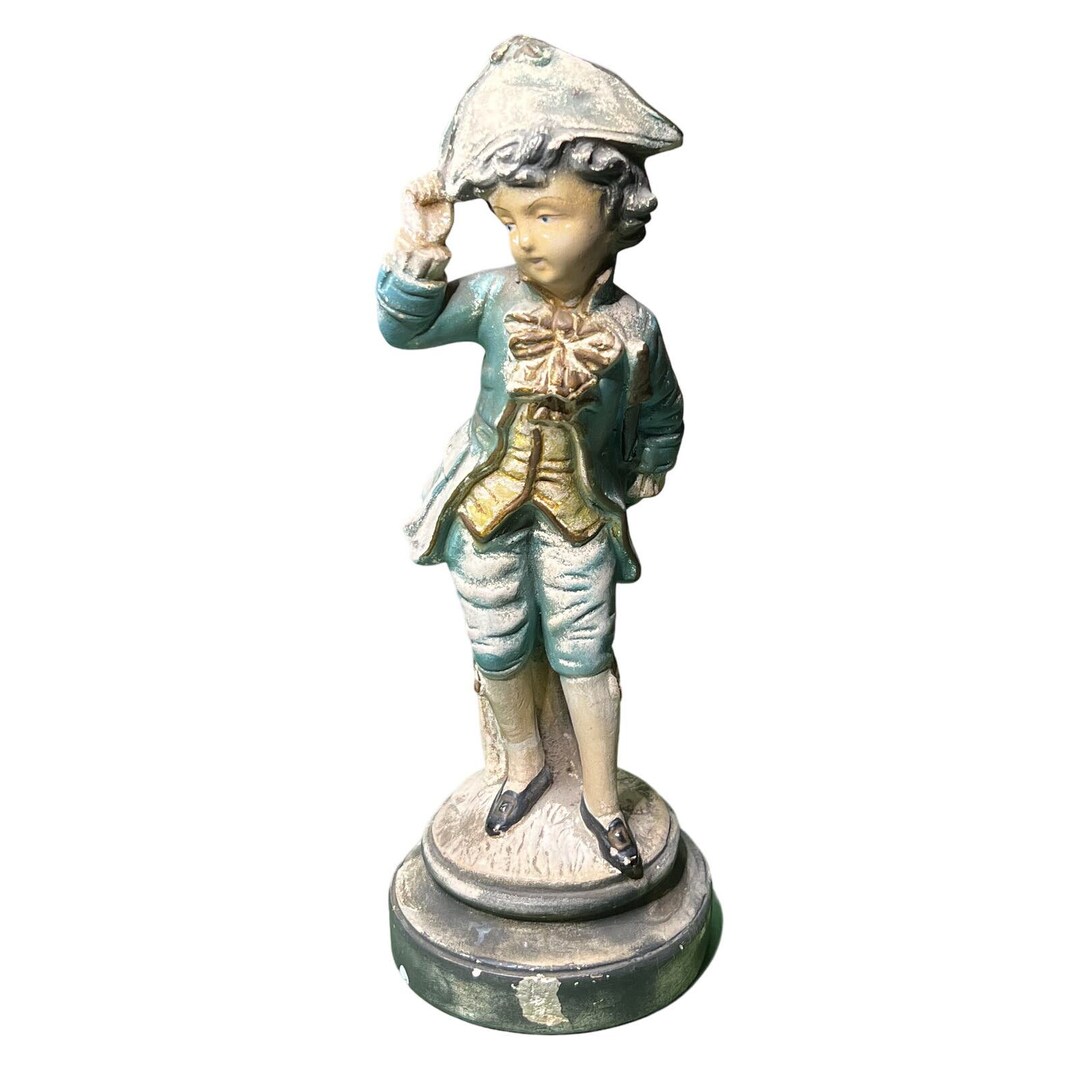 Antique Chalkware Boy Figurine Chippy Shabby Chic - Etsy