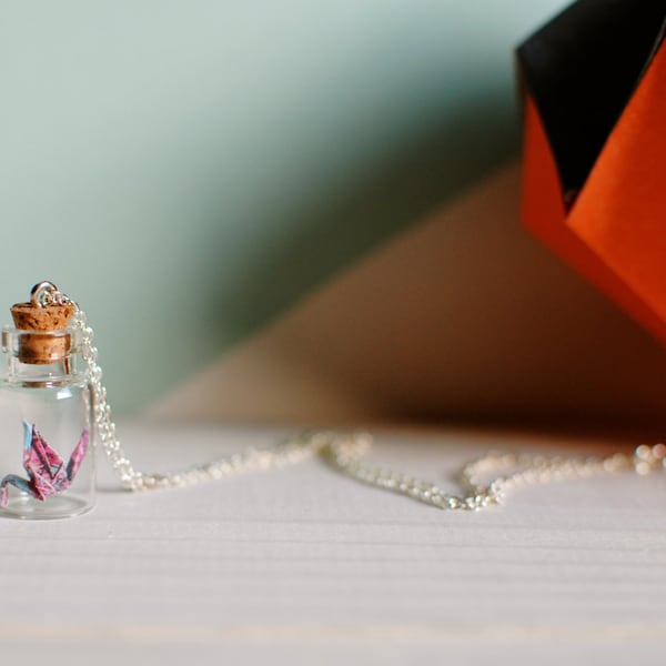 Purple Origami Crane - Etsy