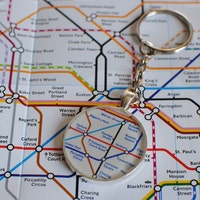 Stonehenge Keychain With Epoxy Dome and Metal Keyring - Etsy