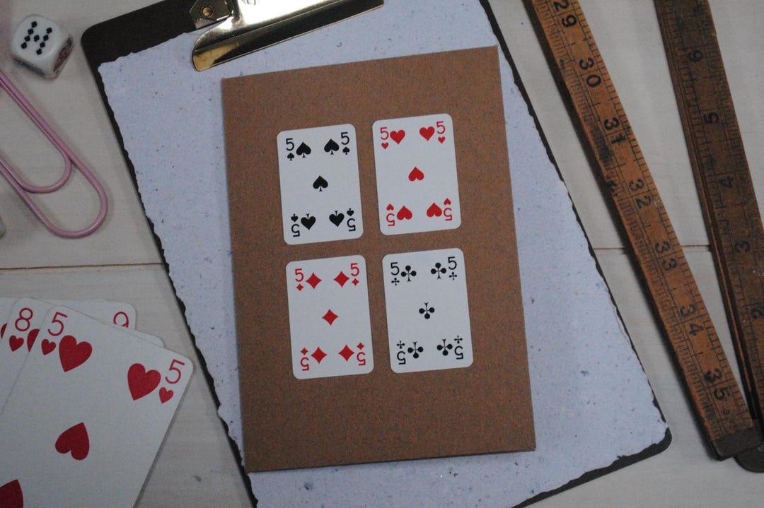 Playing Card Number Greeting Cards - Etsy