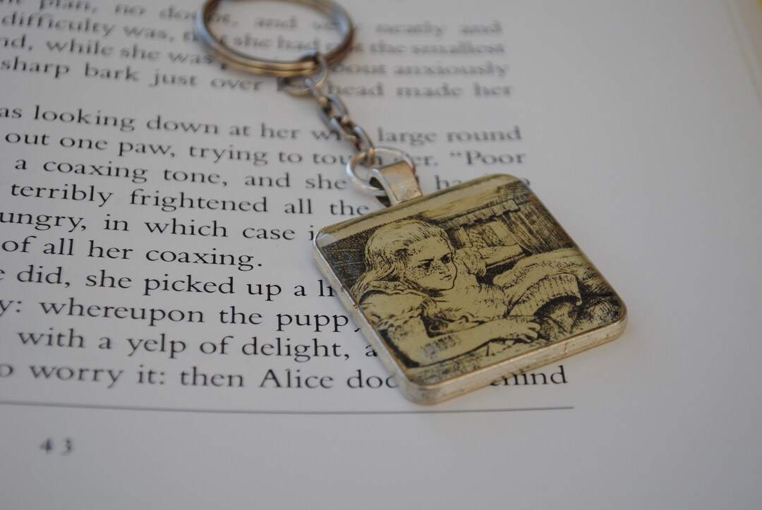 Alice in Wonderland Stamp Keyring - Etsy