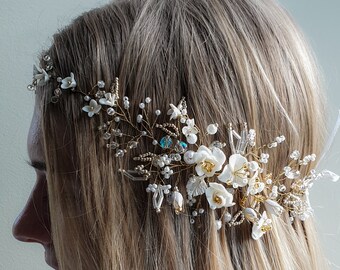 Porcelain Hair Flower - Etsy