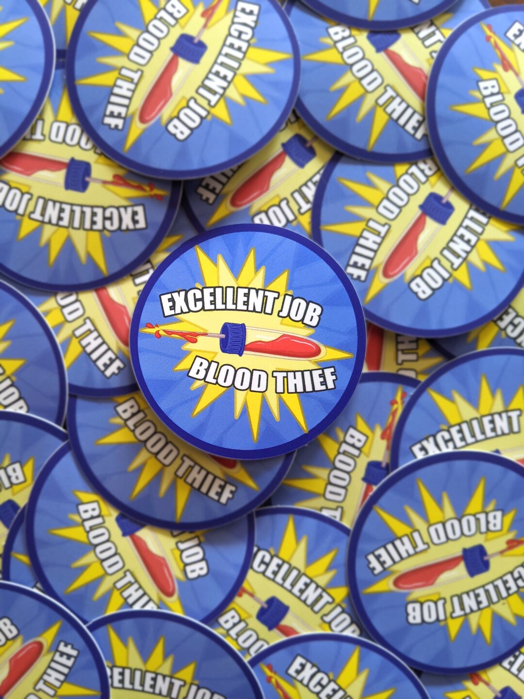 BLOOD THIEF 2 Inch Round Matte Stickers - Etsy