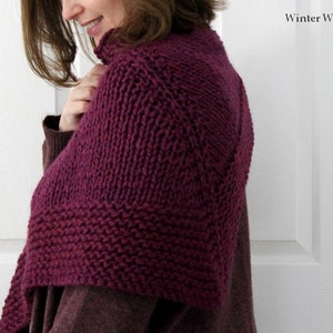 Hand-knit Triangle Scarf, Knit Winter Shawl, Scarf Shawl, Hand-knit ...