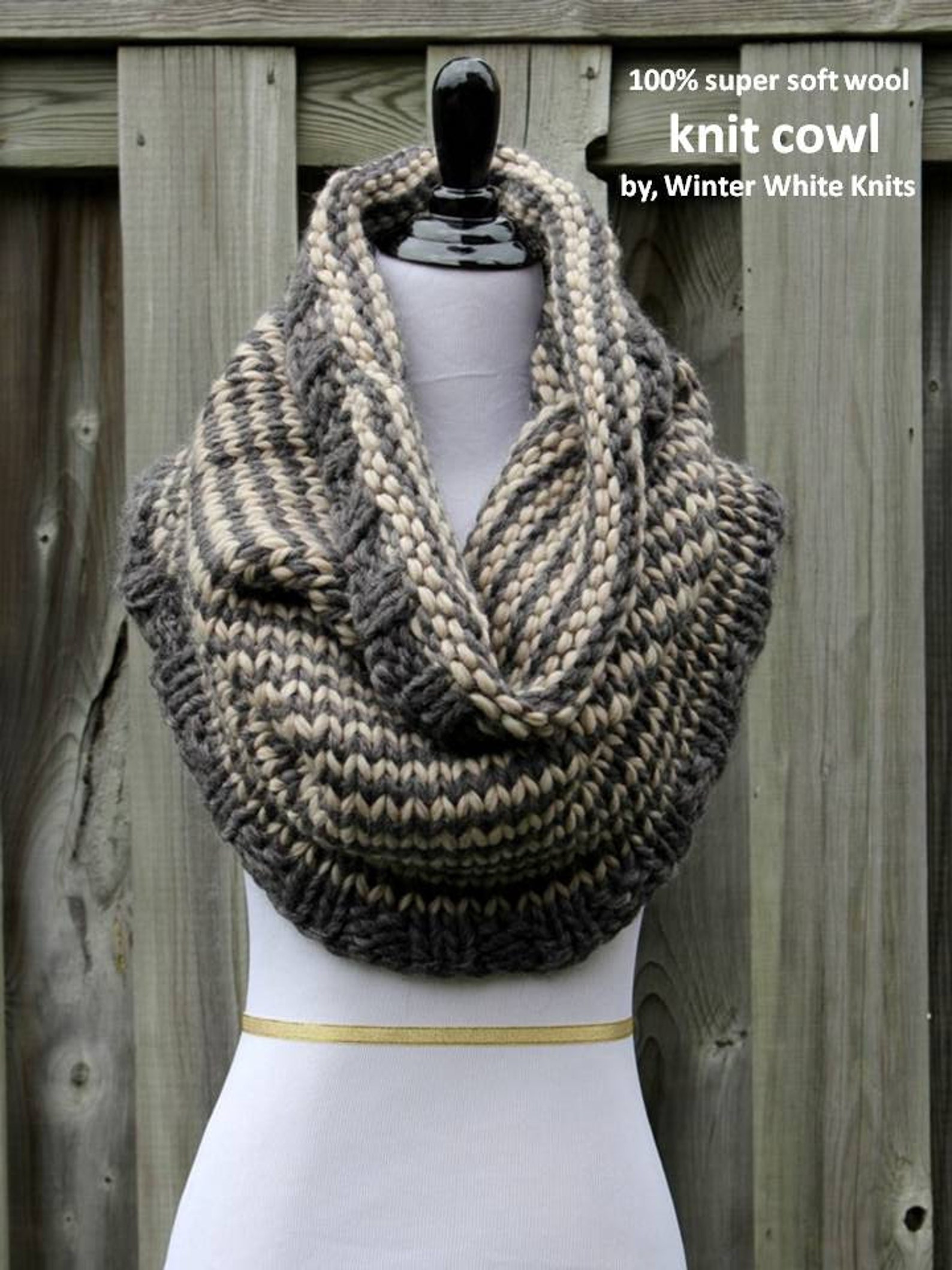 Winter Knit Cowl, Wear as a Cowl or Capelet or Hood, Knit Cowl Hood ...