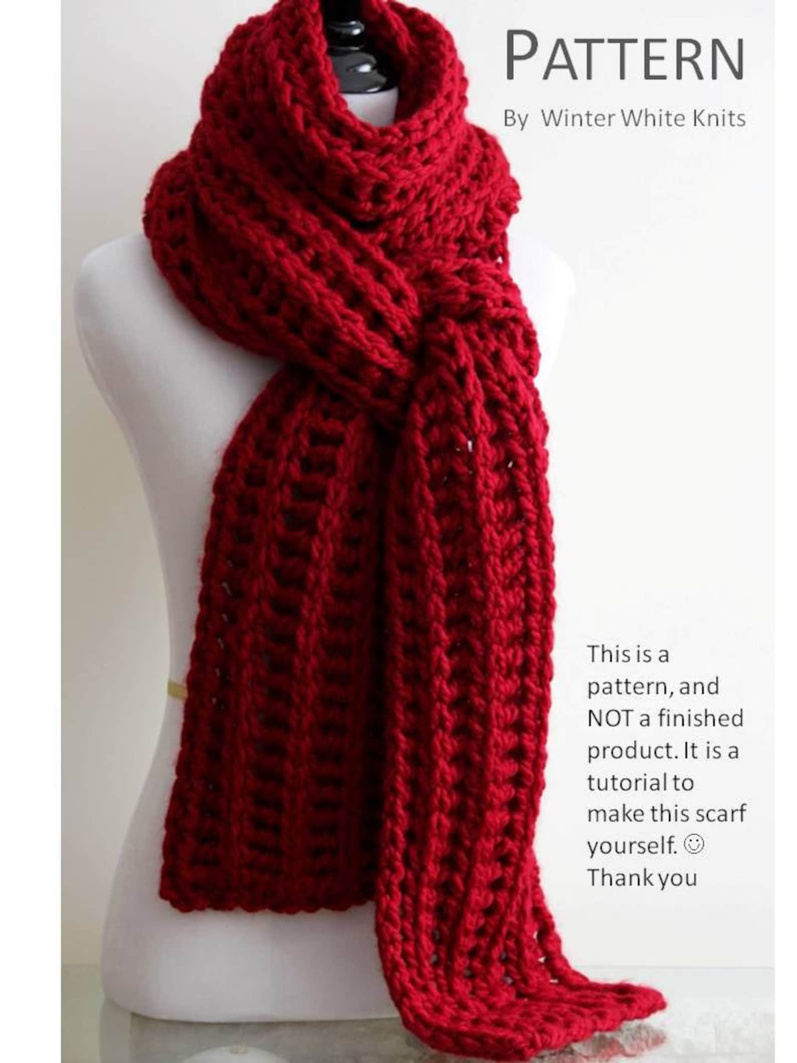 Crochet Scarf Pattern Long Crochet Scarf PDF Instant - Etsy