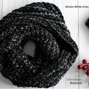 Chunky Winter Scarf, Knit Infinity Scarf, Knit Winter Scarf, Cozy Soft ...