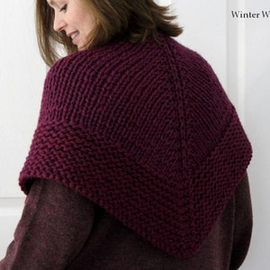 Hand-knit Triangle Scarf, Knit Winter Shawl, Scarf Shawl, Hand-knit ...