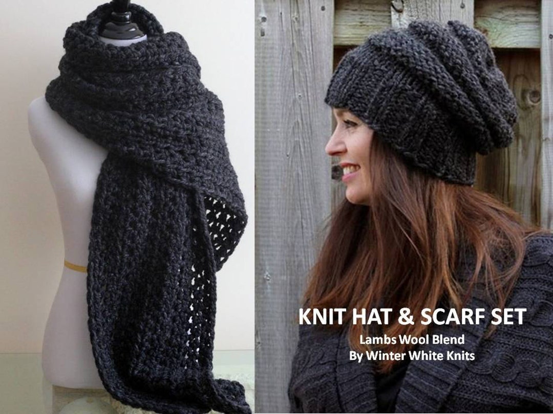 SCARF & HAT SET, This Set Includes Both the Hat and the Scarf, Knit ...