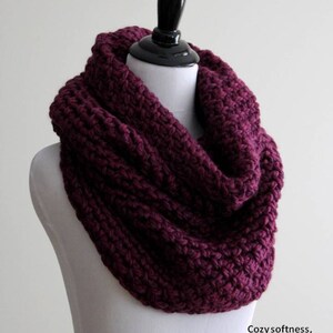 Large Chunky Knit Cowl, COZY CABIN COWL, Chunky Cowl, Hand-knit Cowl ...