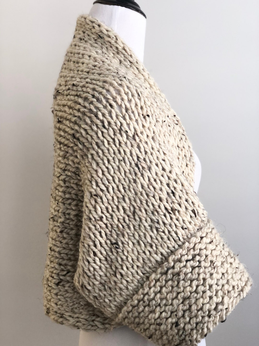 Knit Cardigan Pattern, Hand-knit Sweater Pattern, Knit Bolero Pattern ...