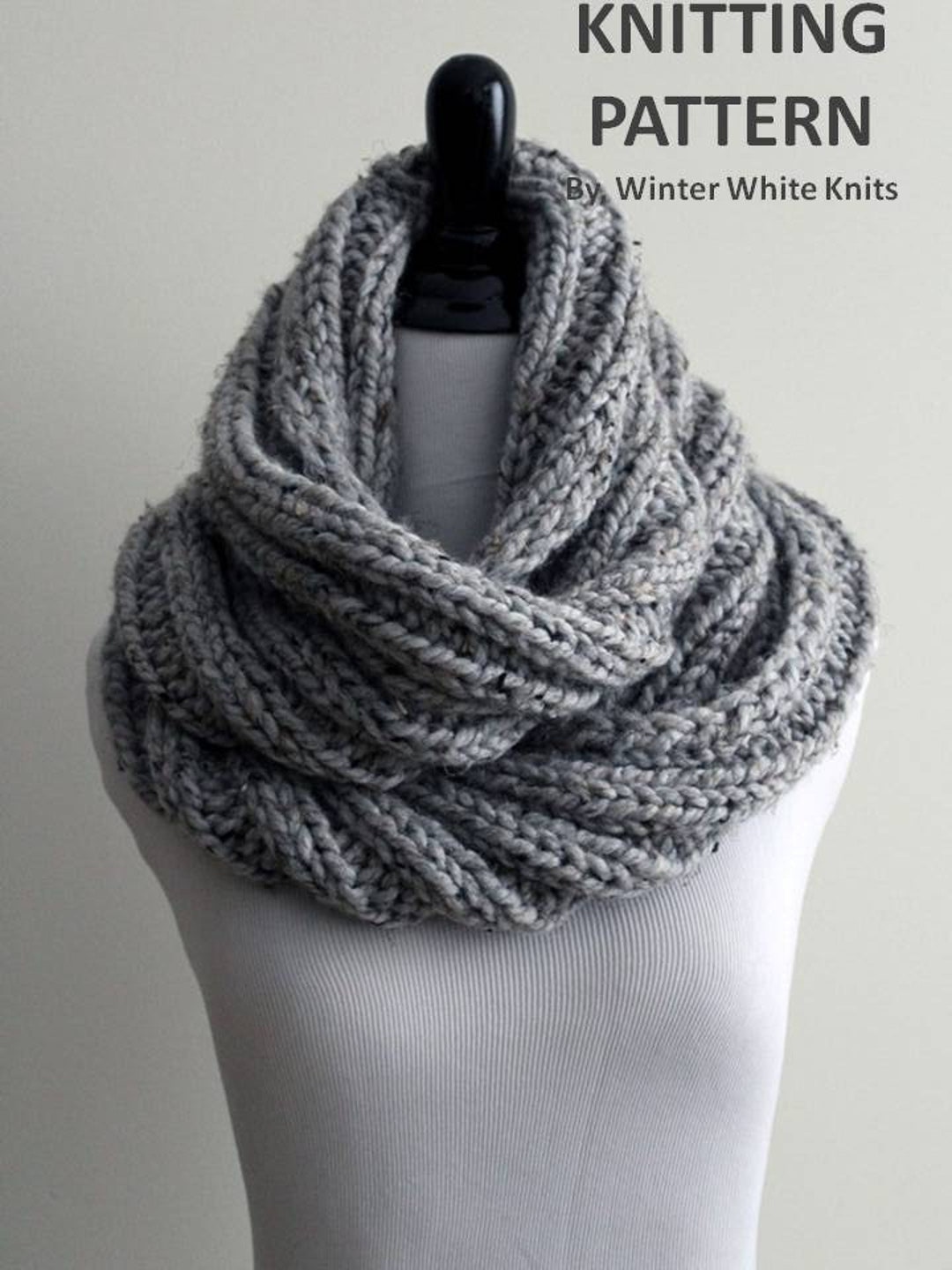 Beginner Knit Scarf Pattern, Scarf Knitting Pattern, Hand-knit Scarf ...