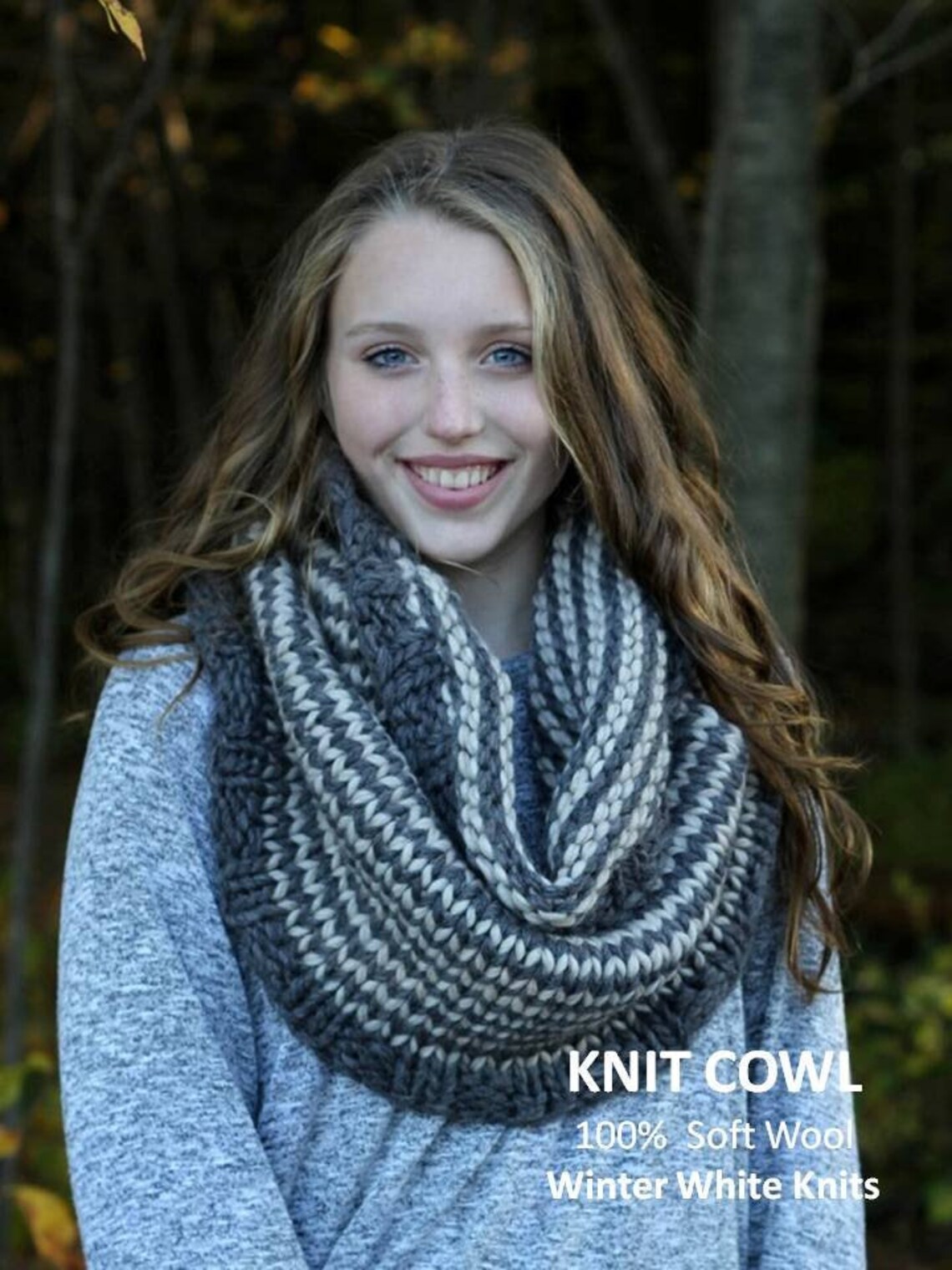 Winter Knit Cowl, Wear as a Cowl or Capelet or Hood, Knit Cowl Hood ...
