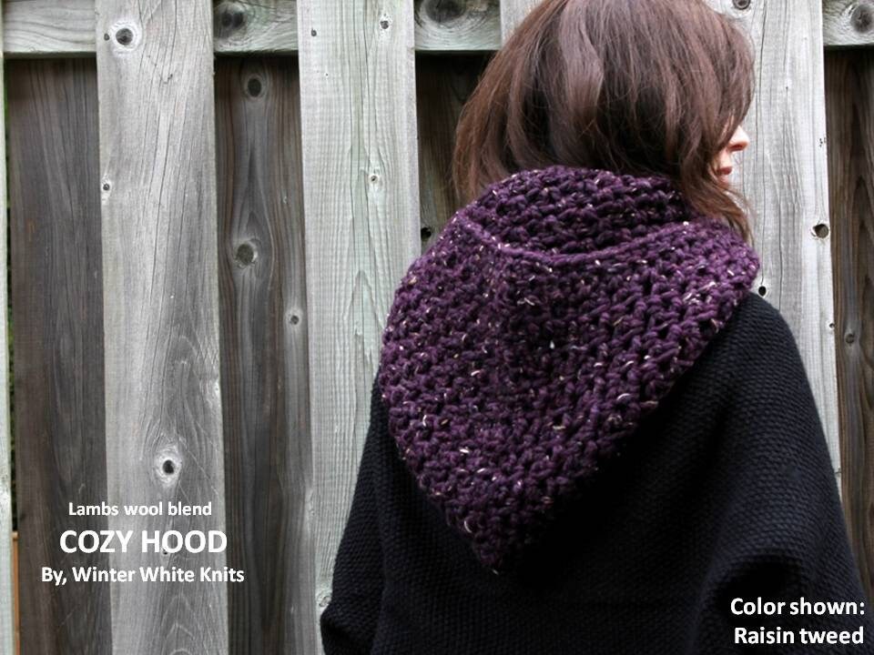 Cozy Hood Winter Hood Chunky Cowl Hood Winter Hood Scarf | Etsy
