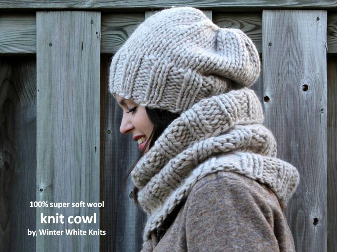 Wool Cowl Knit Cowl Unisex Cowl Soft Wool Cowl Knit Tube - Etsy Canada
