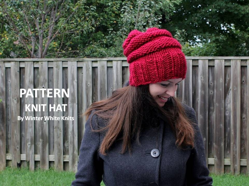 Knit hat pattern PDF Instant Download Knitting Pattern | Etsy