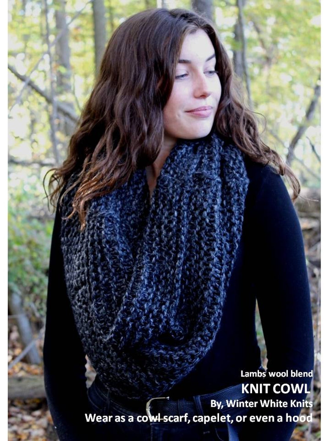 Winter Knit Cowl Wear as a Cowl or Capelet or Hood Knit Cowl | Etsy