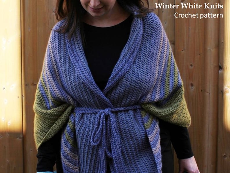 Crochet Shawl Pattern, Large Crochet Triangle Wrap Shawl Pattern ...