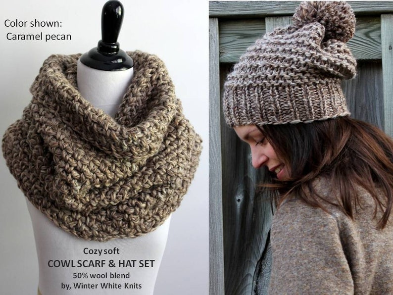 COWL & HAT SET This Set Includes Both the Hat and the Large - Etsy