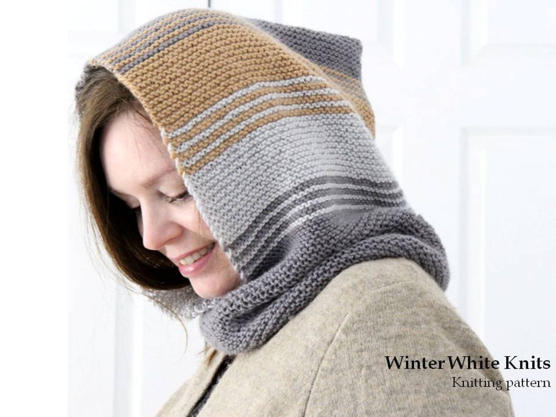 Knitting Pattern - Knit Hood, Cowl Hood Pattern, Knit Balaclava Pattern ...