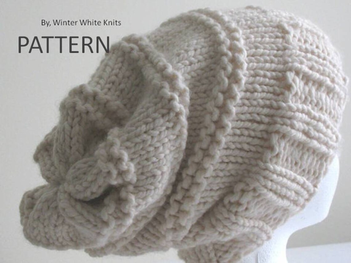 knit hat pattern PDF Instant Download Knitting Pattern | Etsy