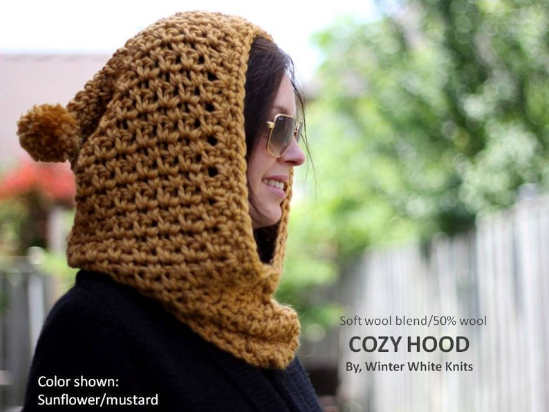 Winter Hood Cozy Hood Chunky Cowl Hood Winter Hood Hat - Etsy
