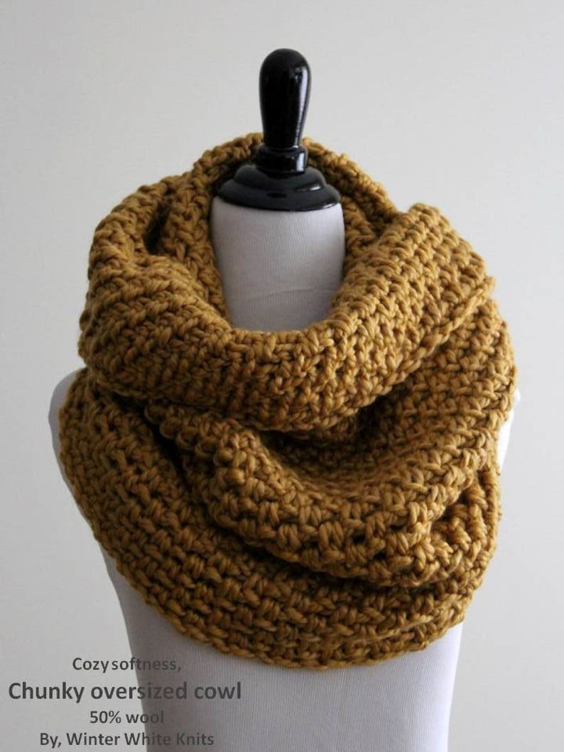 Over-sized cowl COZY CABIN COWL Chunky cowl Hand-knit cowl | Etsy