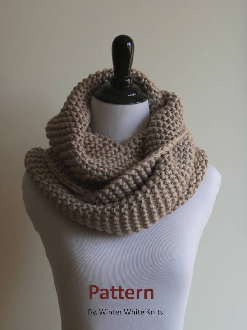 KNITTING PATTERN Infinity Scarf Pdf Instant Download - Etsy