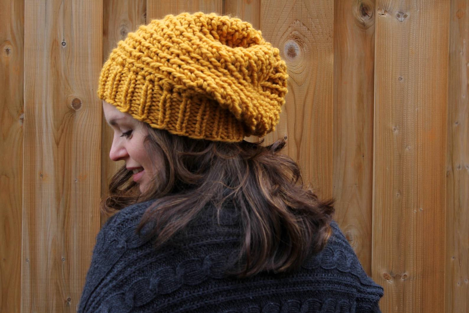 Knit Slouchy Hat, Hand-knit Hat, Slouchy Beanie Hat, Knit Hat, Soft ...