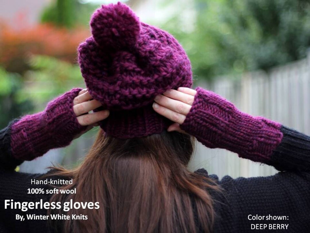 WOOL GLOVES, Fingerless Gloves, Fingerless Mittens, 100% Soft Wool ...