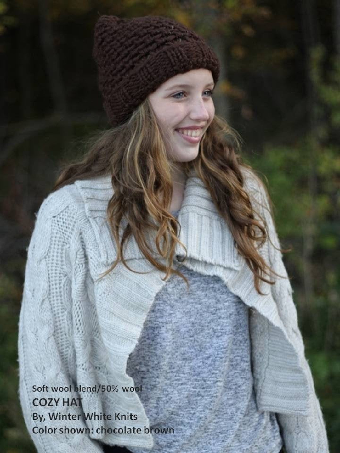 Knit Hat Rolled Rim Hat Beanie Hat Knit Winter Hat Slouchy - Etsy UK