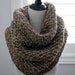 Caramel Pecan Chunky Cowl, Large Cowl, Knit Snood, Tube Scarf, Cozy Big ...
