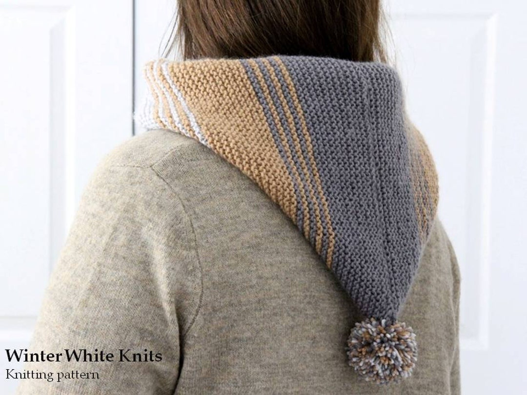 Knit Hood Pattern, Cowl Hood Pattern, Knit Balaclava Pattern, Hood ...