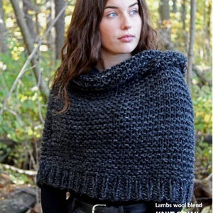 Large Cowl to Wear as a Capelet or Cowl or Scarf or Hood, Hand-knit ...